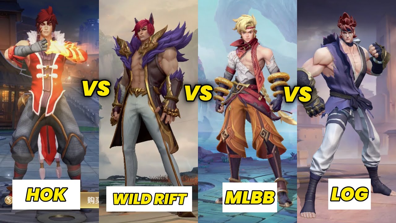 MLBB VS HOK VS WILD RIFT VS LEGEND OF GLORY - Hero Comparison Ultra HD ...