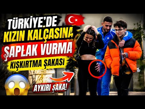 Türkiye'de kızın kalçasına şaplak vurma kışkırtma şakası😂 az kalsın dayak yiyordum 