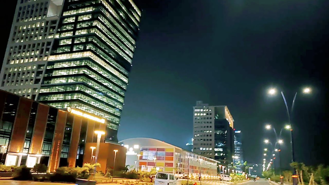 Gift City Night View | Gift City Vlog | Gift City Real Construction ...