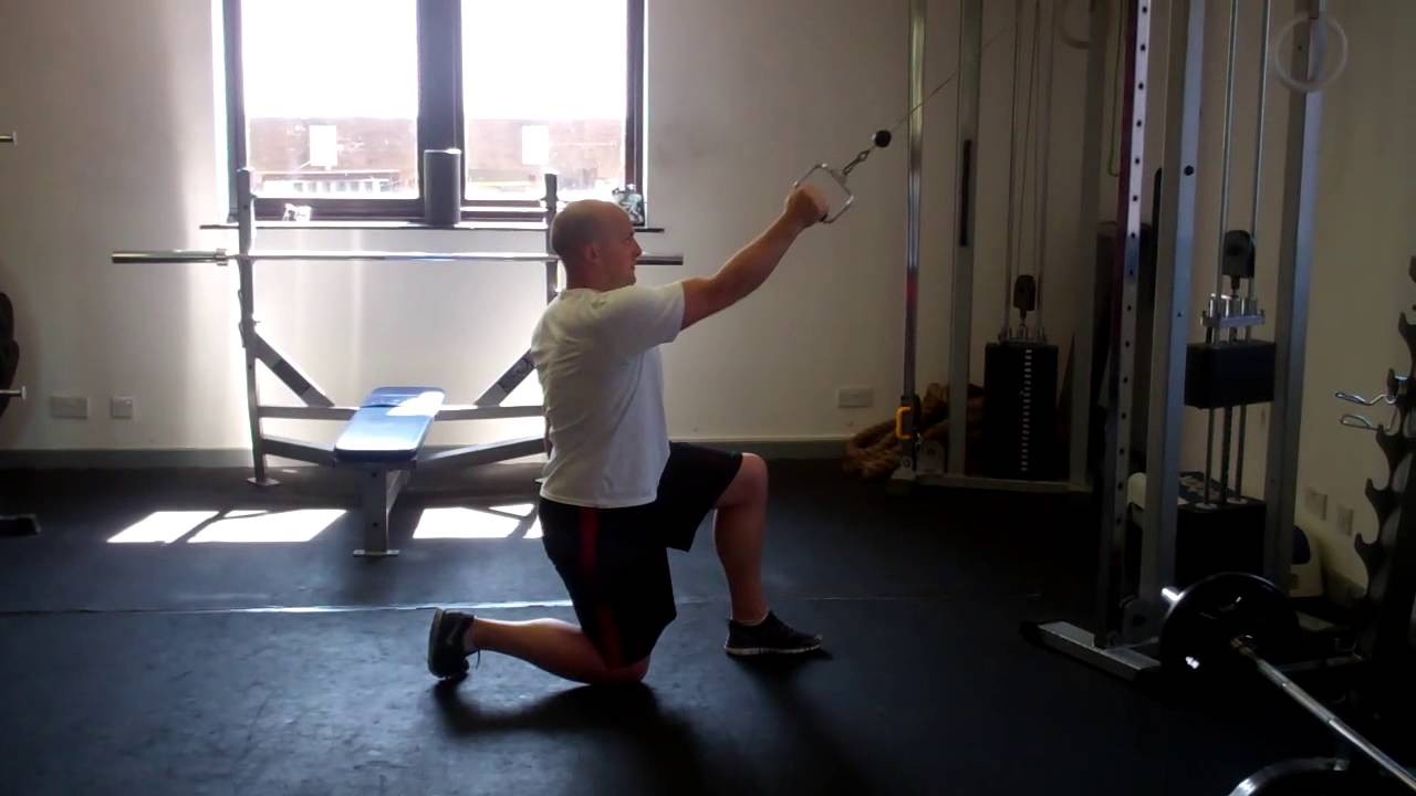 www.resultsfast.co.uk - Kneeling Single Arm Cable Rows From High - YouTube