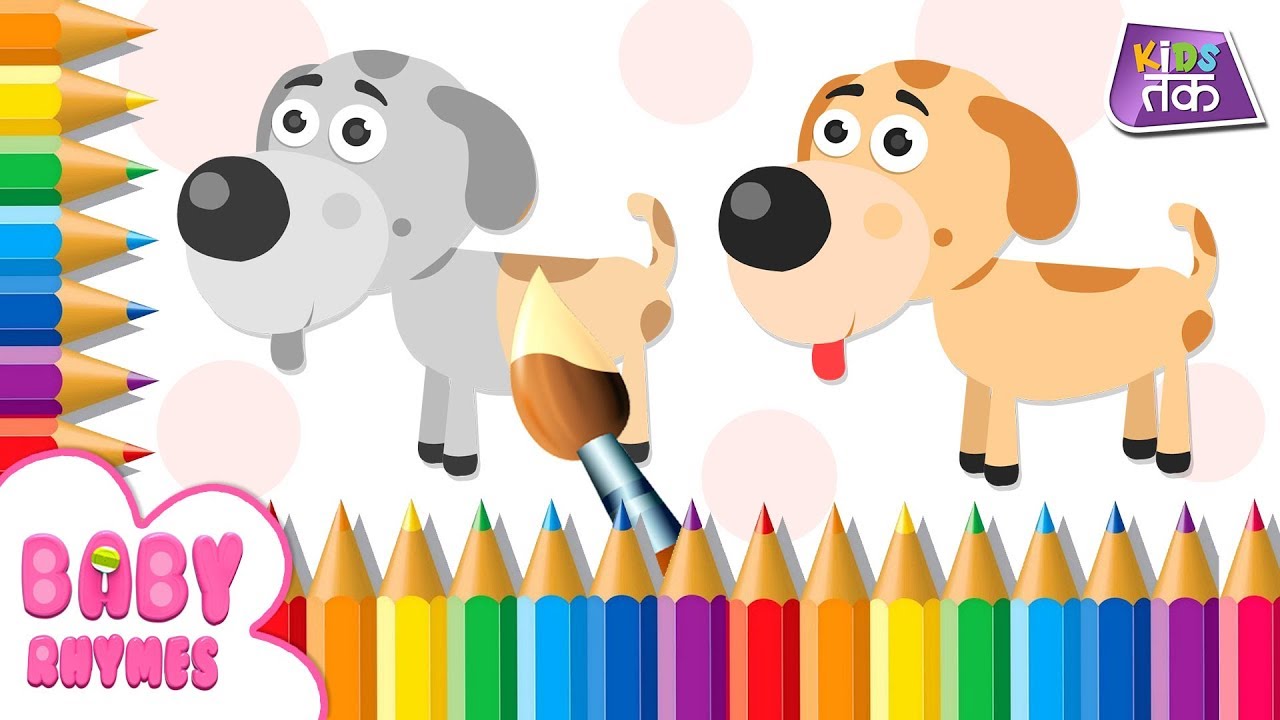 How to color a Dog | Learn with Fun | Kids Tak - YouTube