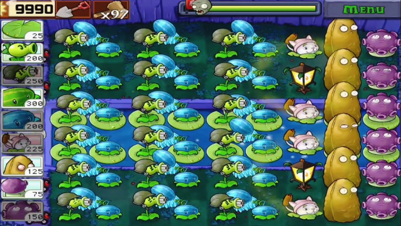 Plants vs Zombies || Survival Fog Full Gameplay HD || Plants vs All ...