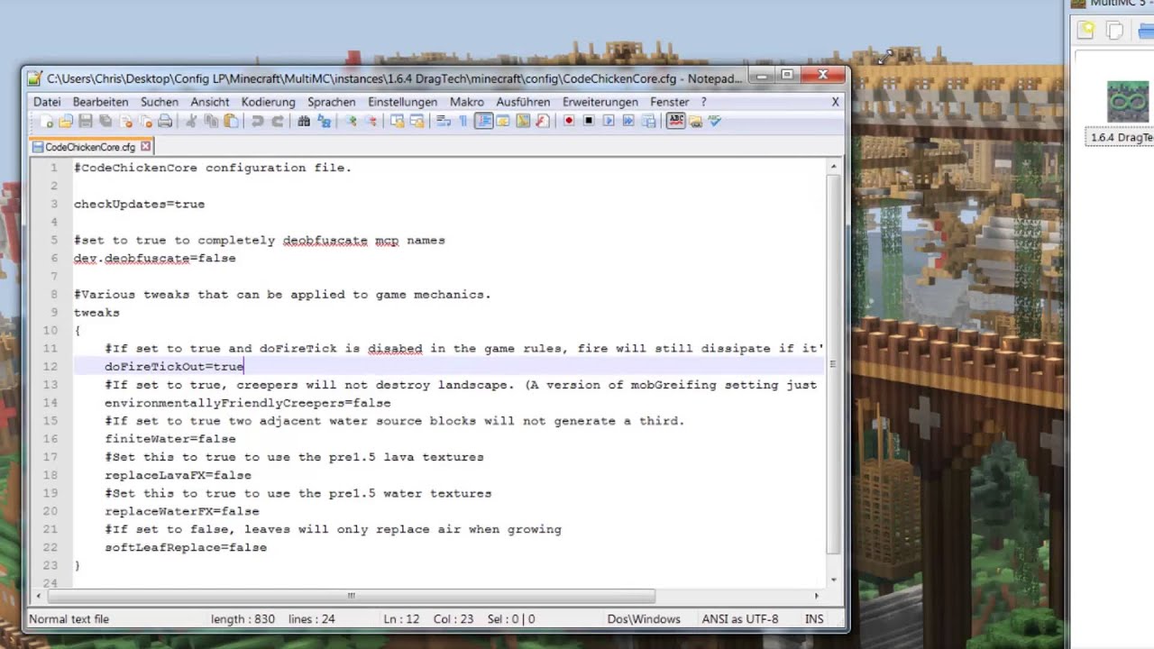 Let's config Minecraft (LcM) - Part #007 (Code Chicken Core und Not ...