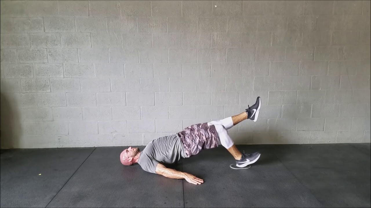 Slider Single Leg Hamstring Curl - YouTube