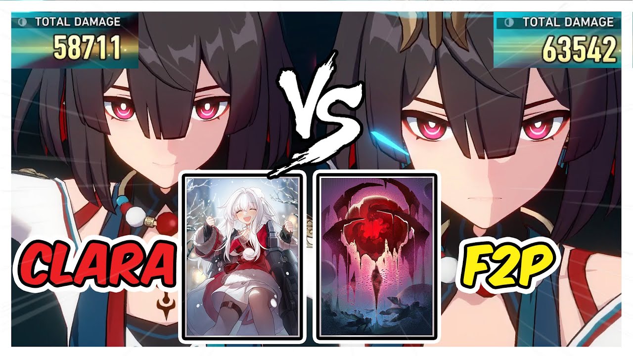 Xueyi Lightcone S5 Fall of Aeon vs Clara Lightcone Damage Comparison ...