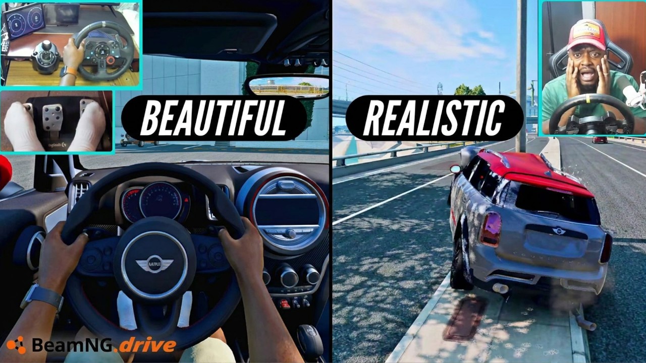 Driving Mini John Cooper Countryman Mod Test | BeamNG Realistic Drive ...