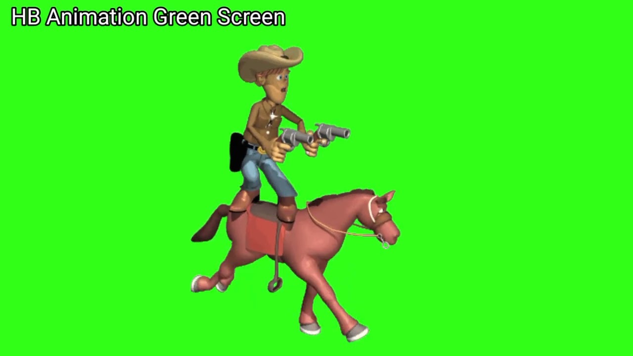 Cowboy 🤠 Animation (Green Screen) - YouTube