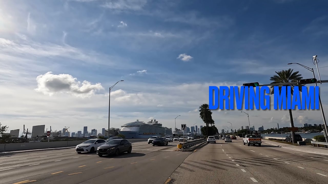 Driving Miami - MacArthur Causeway & the 836 Expressway #miami # ...