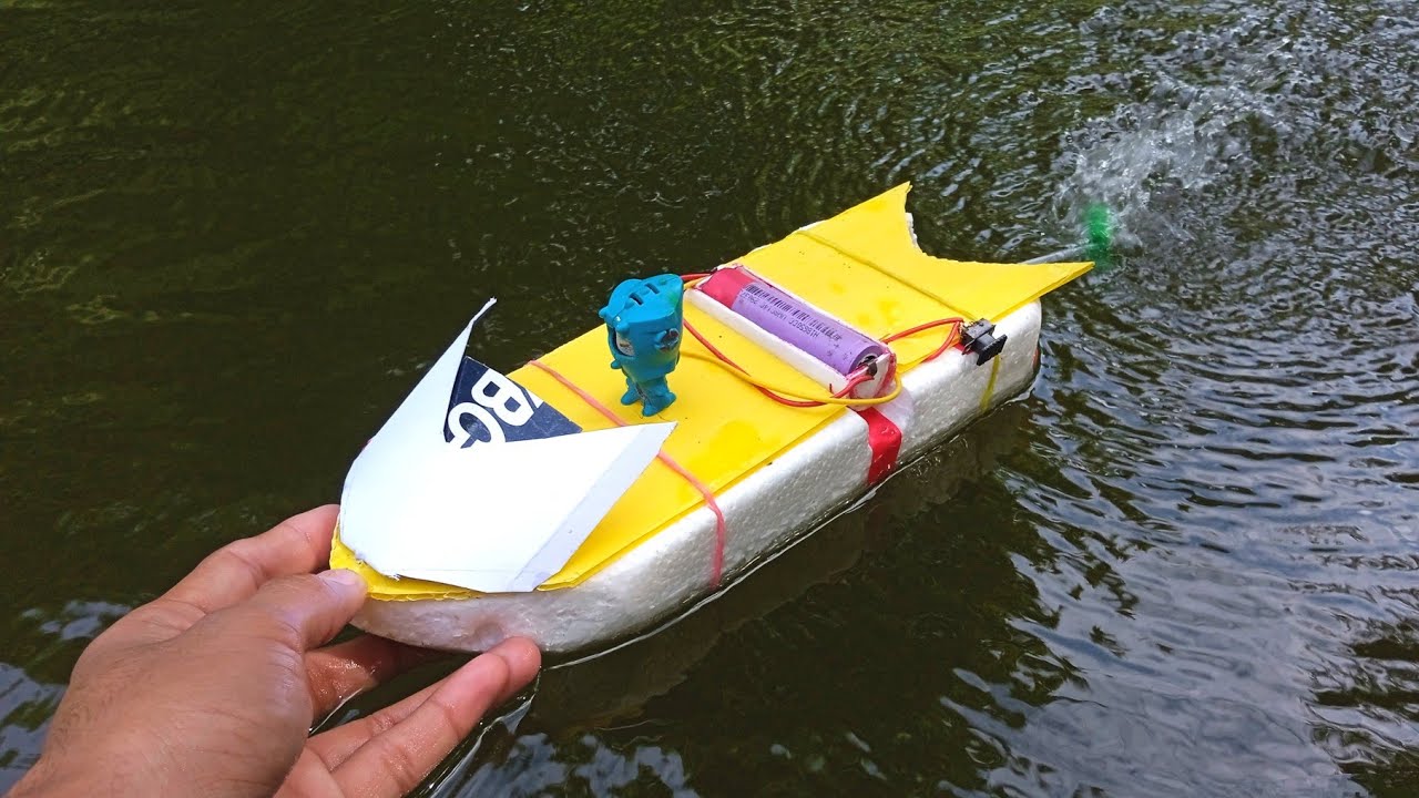 Fastest Rc Boat handmade || how to make a mini rc boat || remote ...
