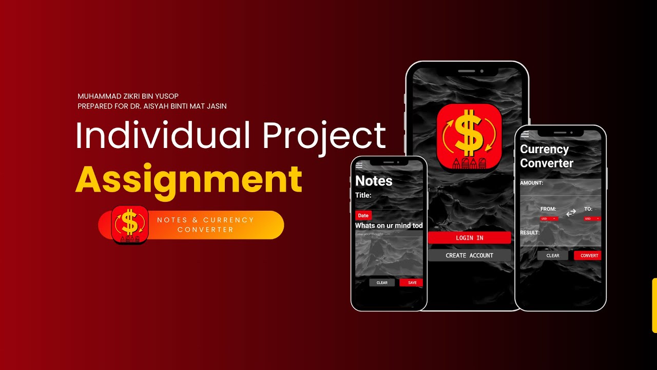 CSC264 INDIVIDUAL PROJECT: NOTES & CURRENCY CONVERTER APPLICATION - YouTube