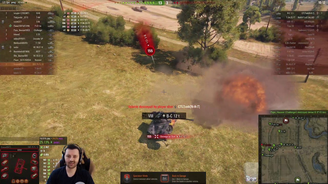 World of Tanks - Panhard EBR 75 Ace Tanker - Wheeled Vehicles - YouTube