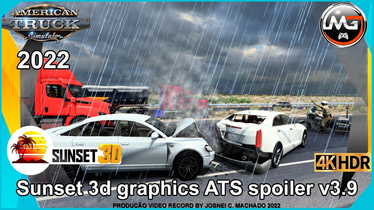 SUNSET 3D GRAPHICS ATS V3.9 SPOILER ( ATS V1.43 ) - YouTube
