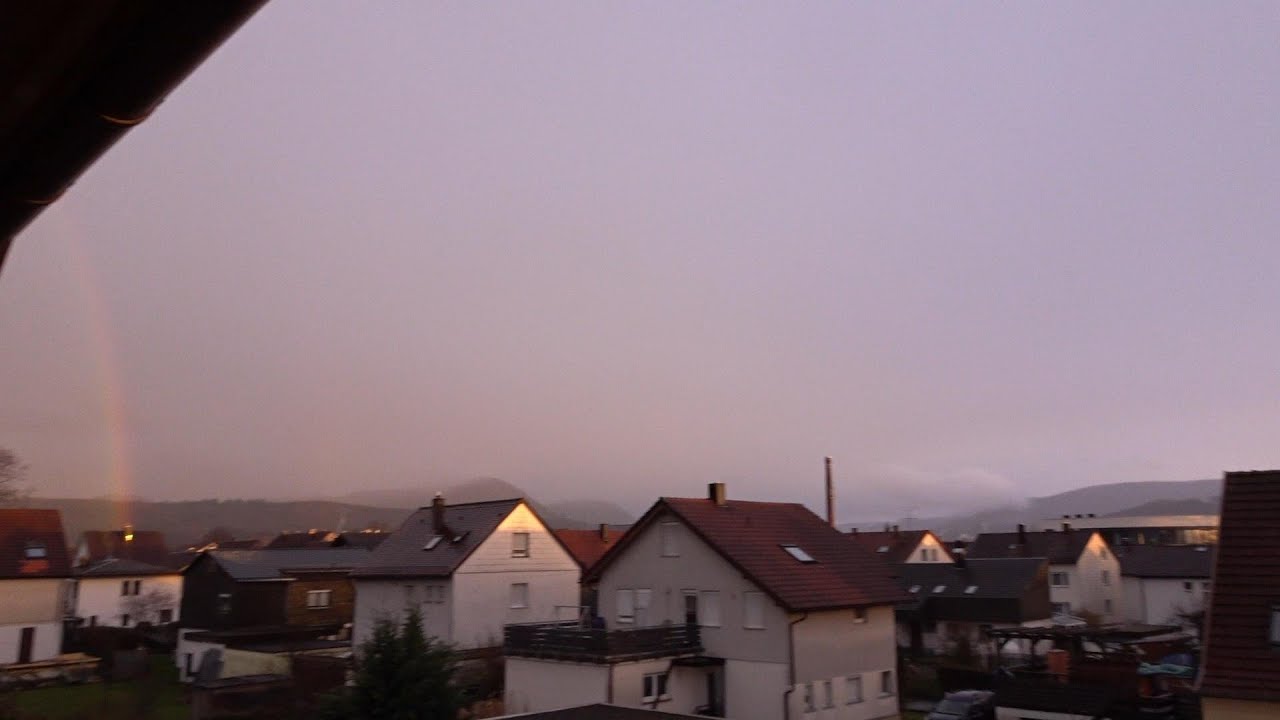 Erstes Gewitter 2024 mit Schneeregen + schönem Sonnenuntergang und ...