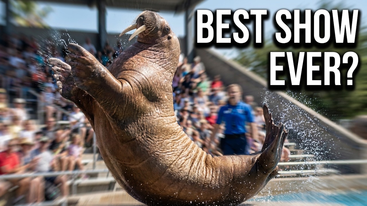 Dolfinarium Walrus Show 20 10 2019 - YouTube