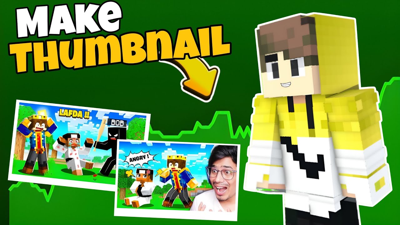 🔥How to make a Minecraft Gaming video Thumbnail for YouTube ️ - YouTube