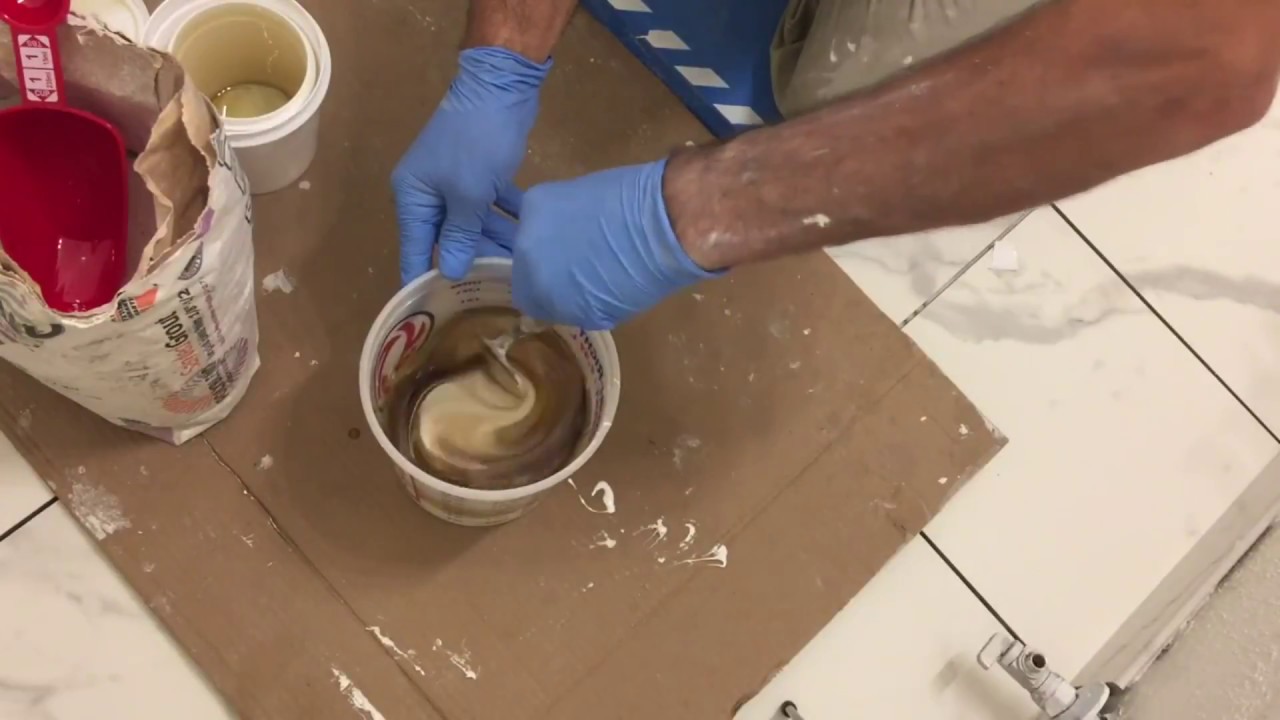 Epoxy grout for Shower Floors Part 1 of 4 - Super Grout Additive® How ...