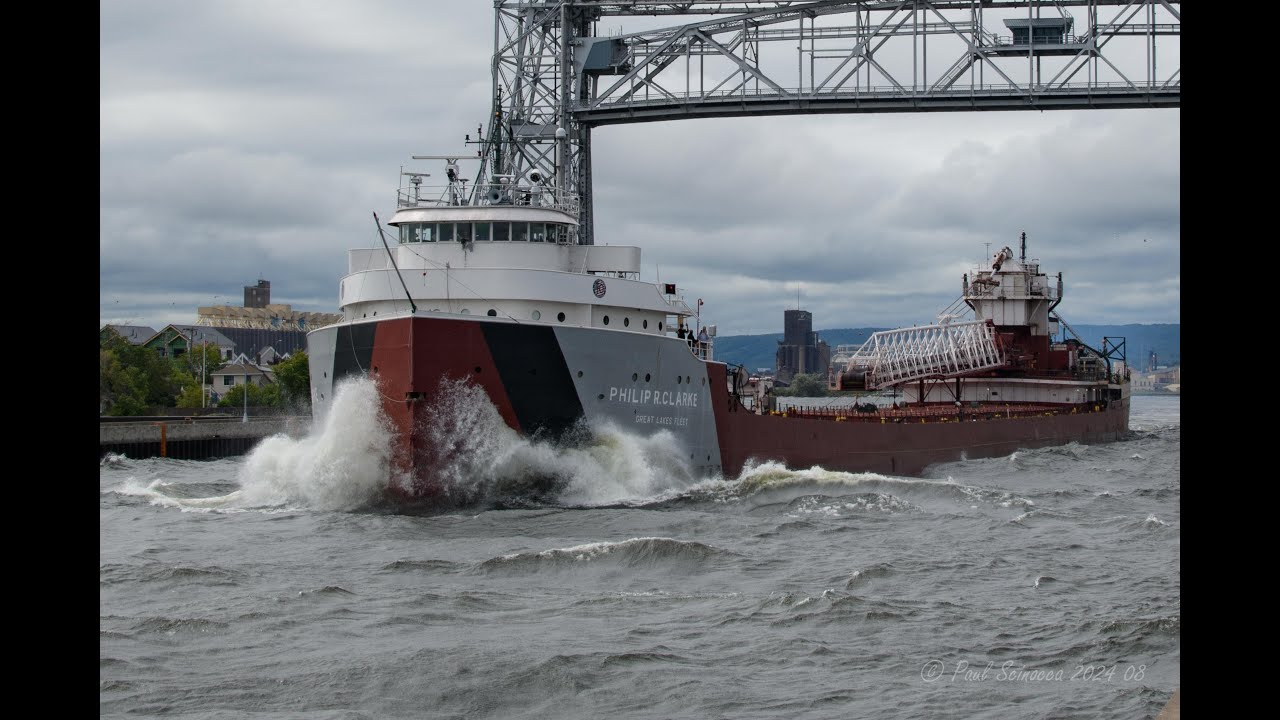 Impressive! The Philip R Clarke Plowing through the Waves Departing ...