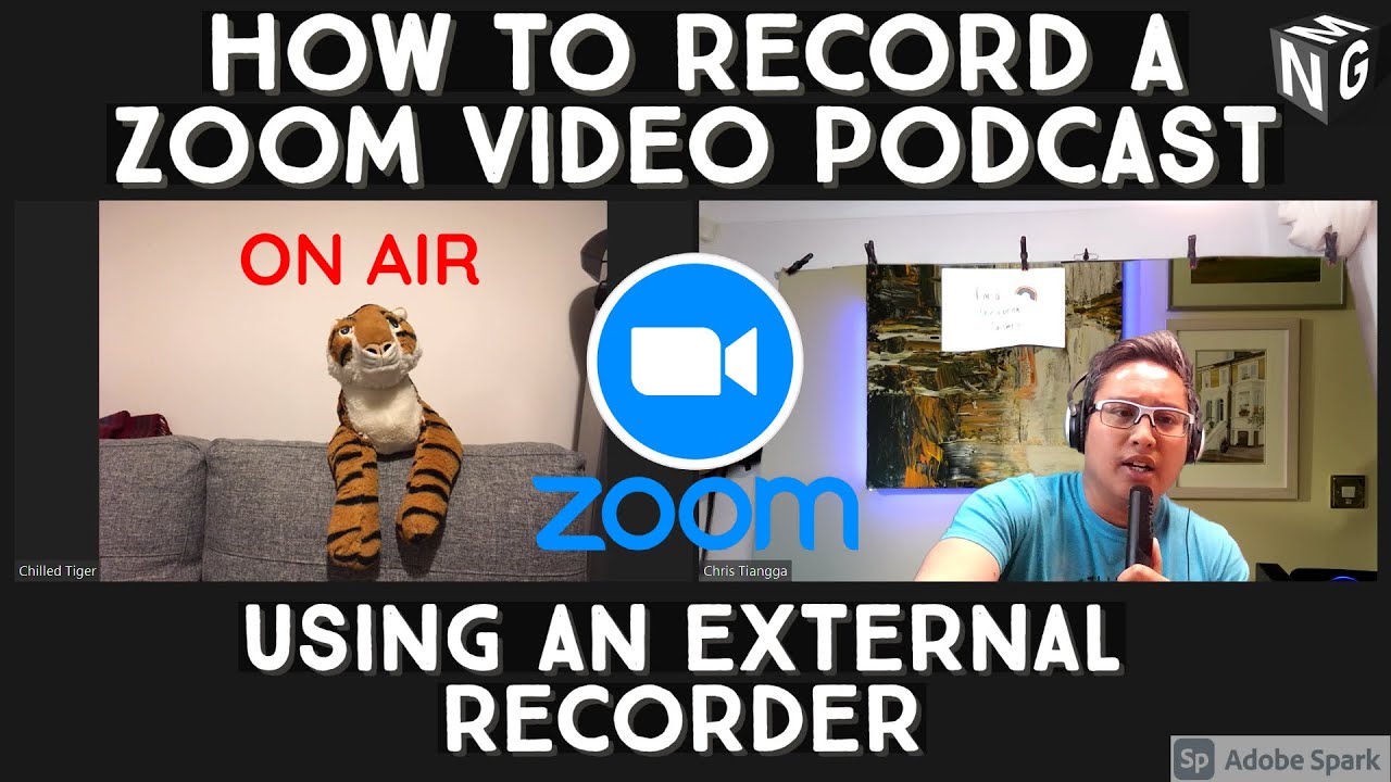 How to record a Zoom video podcast using an external recorder - YouTube