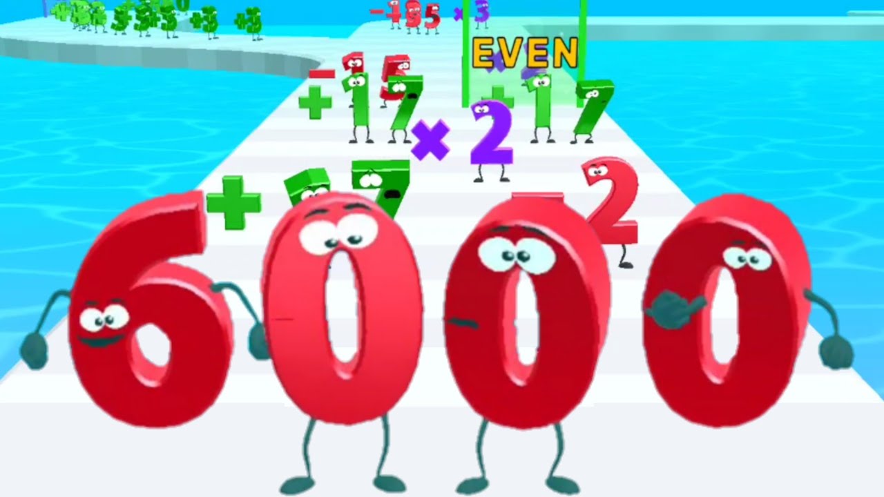 Number Run - Number Master, Digit 3D - Match Game, Level Up Numbers ...