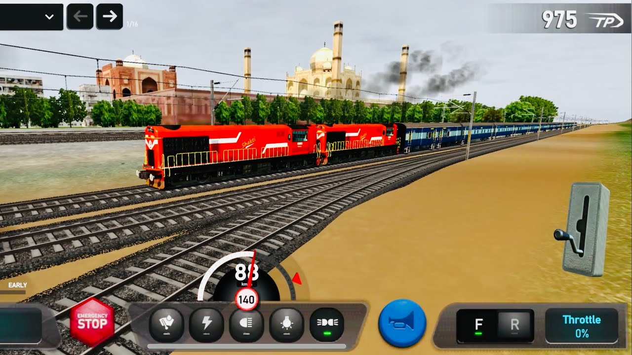 Diesel Locomotive Long Train Delhi to Agra! Loco Pilot Hilarious ...