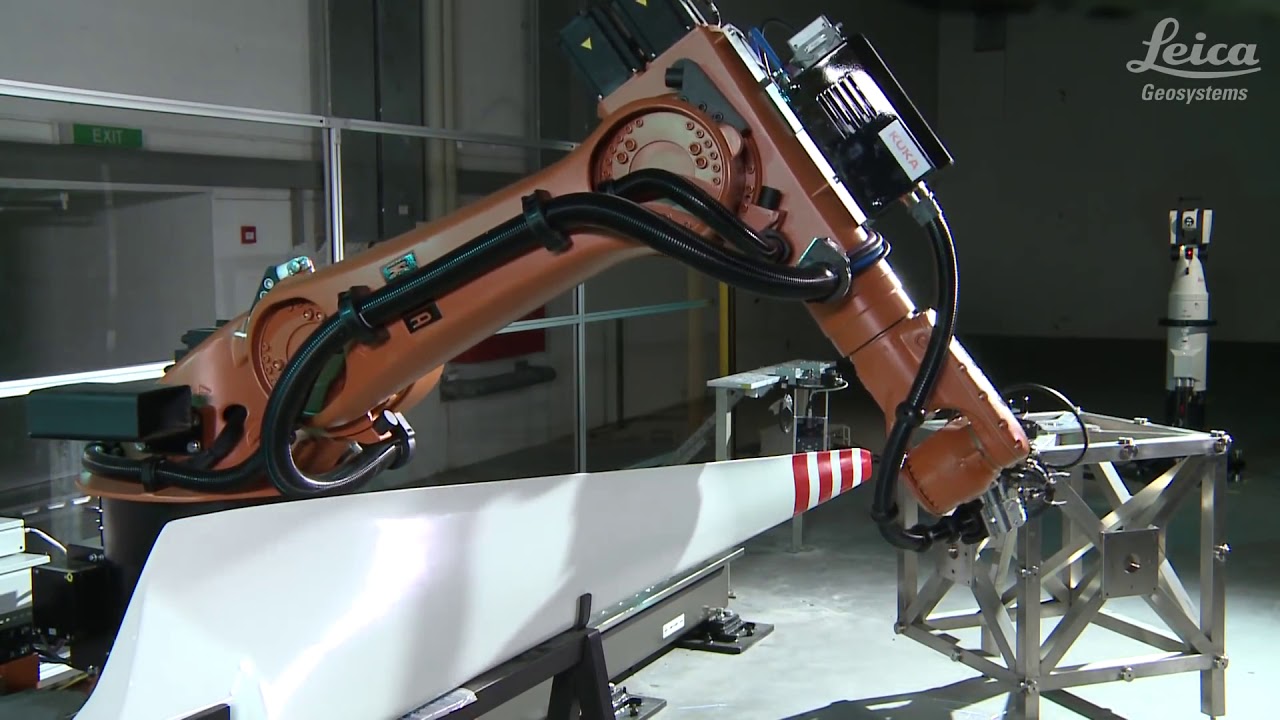 Large wind turbine inspection with robot and scanner - YouTube