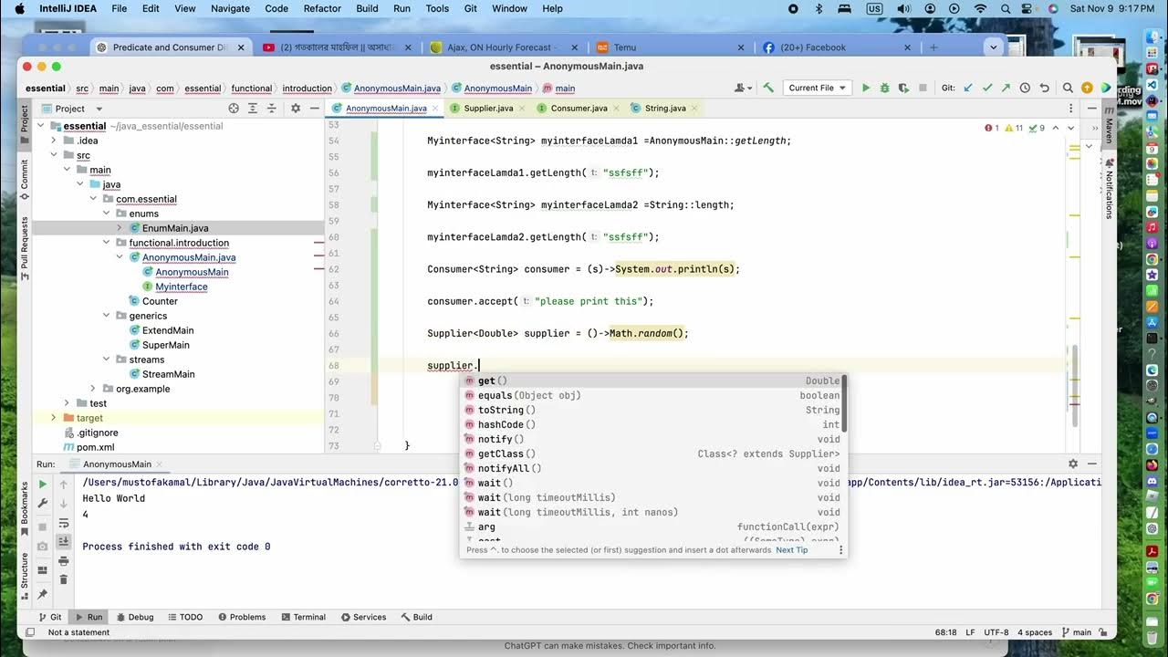 Java functional interfaces, method reference in Bangla - YouTube
