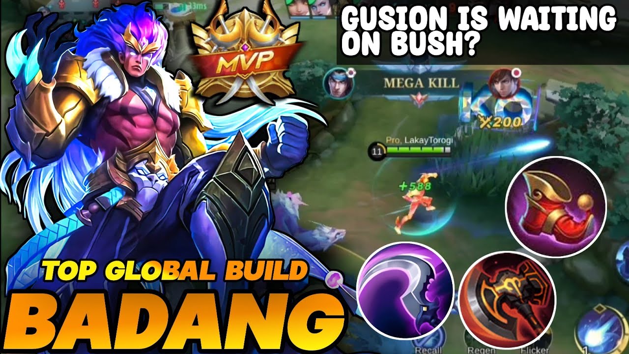 GUSION SA BUSH? WAITING FOR HIS DEATH 😂|Badang Top 1 Global Build ...