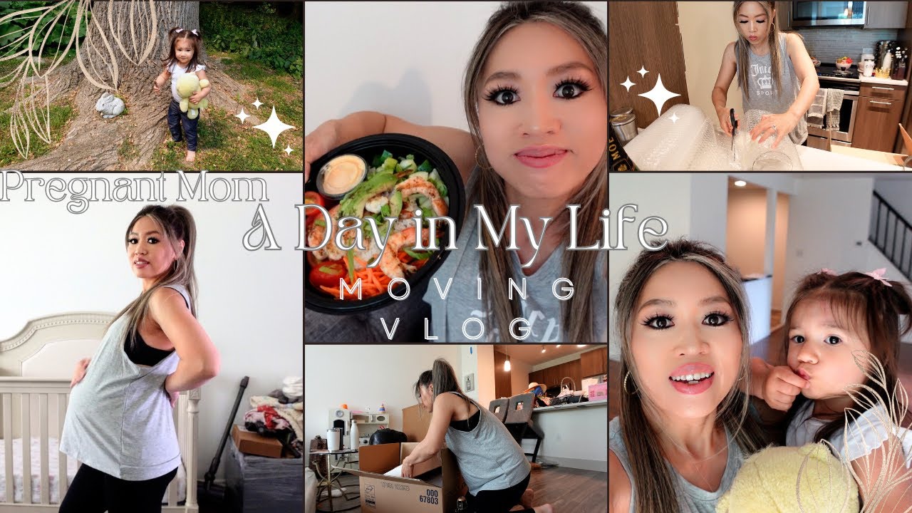 This was so hard… | 35 weeks Pregnant Mom, Moving vlog, 引越し当日ブログ - YouTube