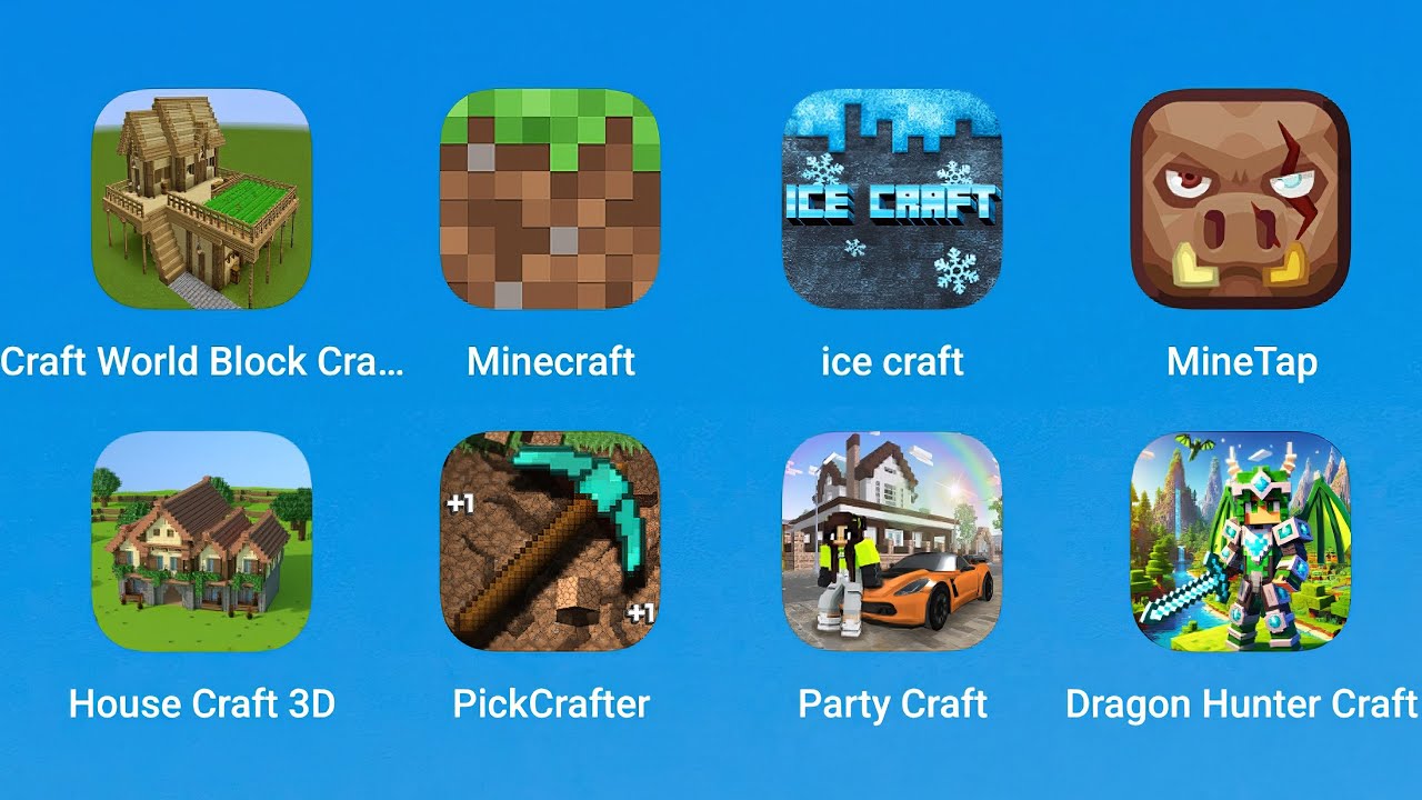Craft World Block, Minecraft, Ice Craft, MineTap, House Craft ...