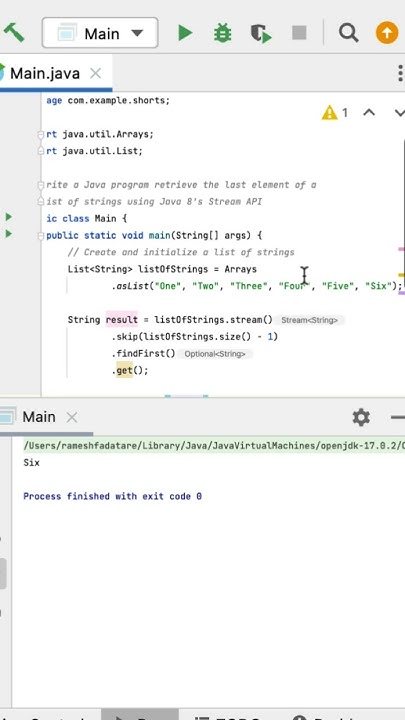 Java 8 Program 8 How To Retrieve Last Element Of A List Of Strings Java Coding Interview