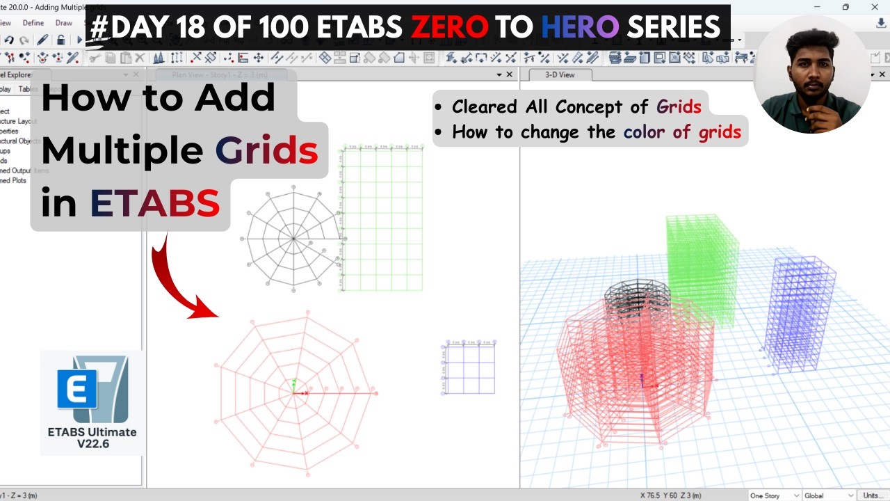 How to Add Multiple Grids in ETABS (Grid System Setup Guide) - YouTube