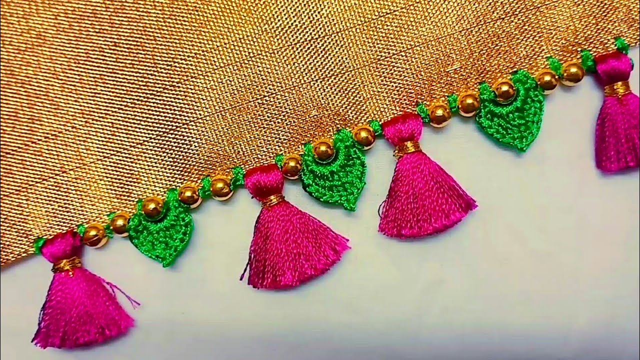 new krosha kuchu design #sareekuchu# Nandana creations // - YouTube