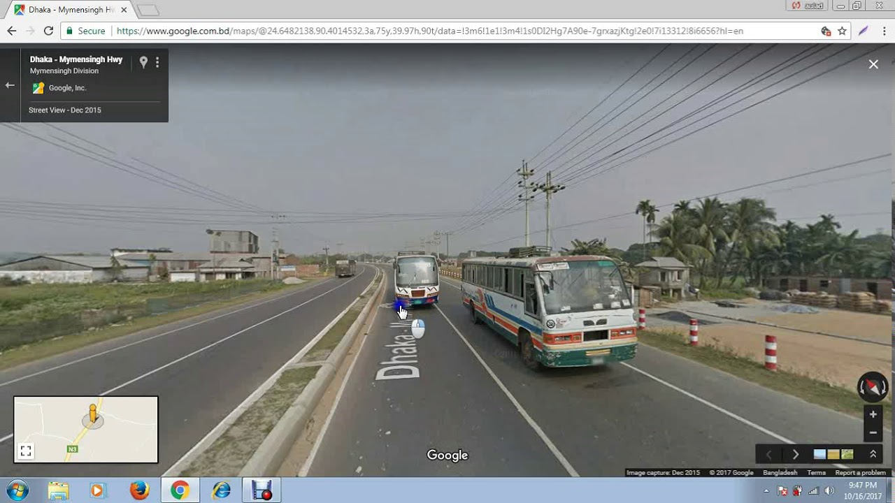Dhaka Mymensingh Highway from google street view - YouTube