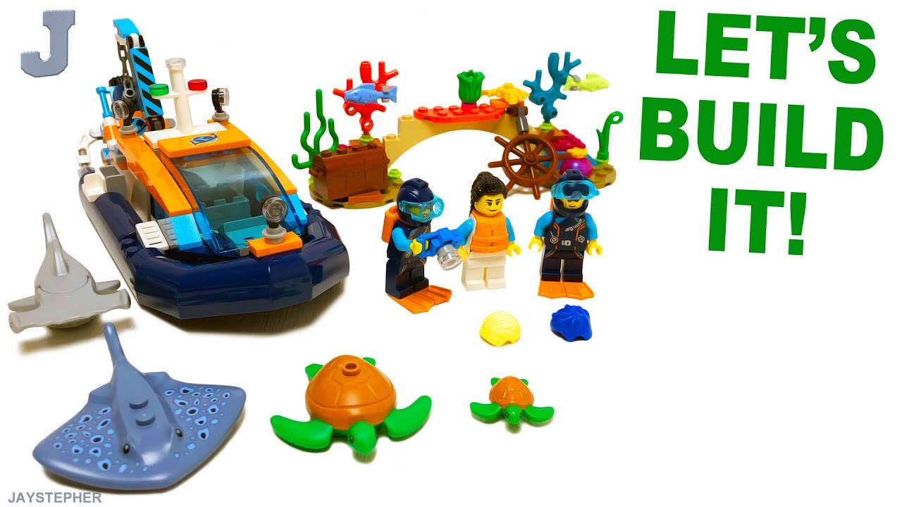LEGO City 2023 Explorer Diving Boat 60377 Build & Review - YouTube