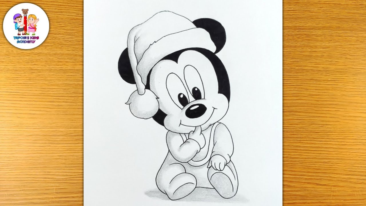 How to draw Little Mickey Mouse - YouTube