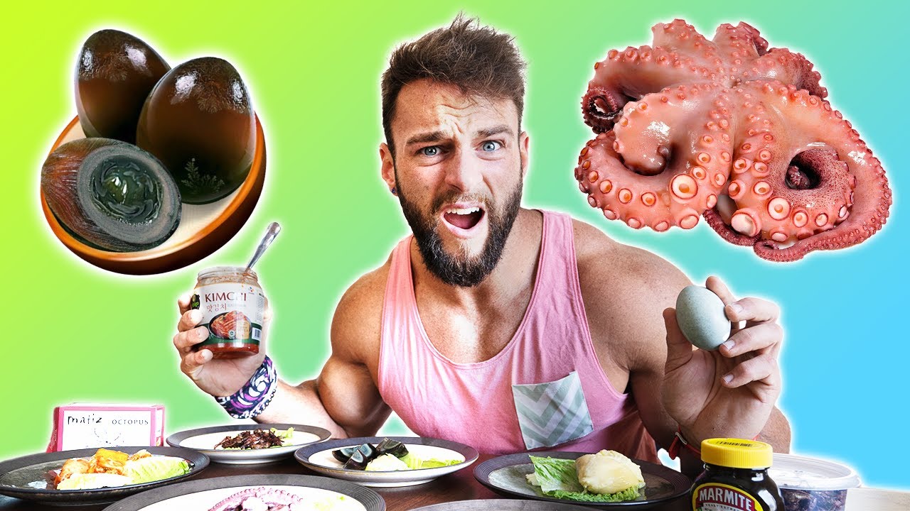 Bodybuilder Tries the World's Weirdest Healthy Foods - YouTube