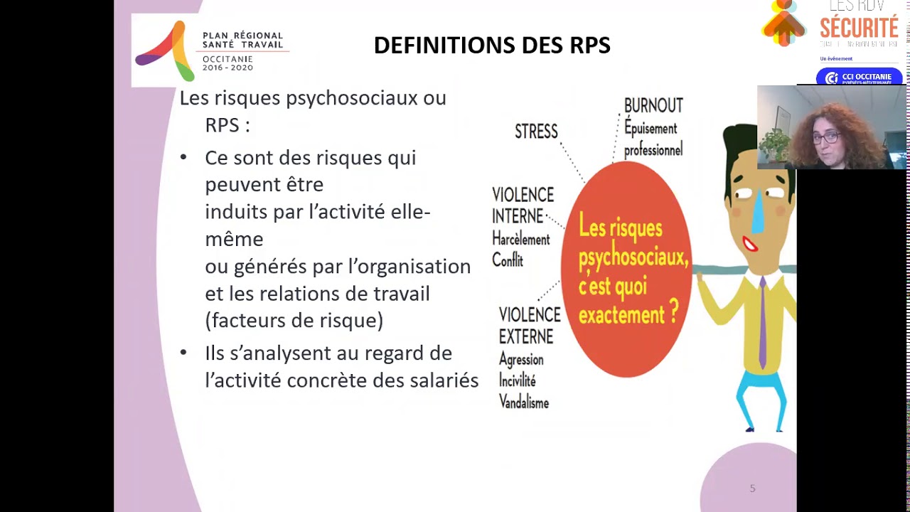 Les RDV Santé Sécurité 2020 | Webinaire n°7 | Les risques psychosociaux ...