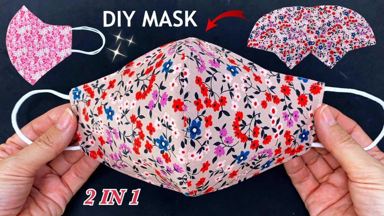 Very Easy New Style Simple Mask! Diy Face Mask Easy Pattern Sewing ...