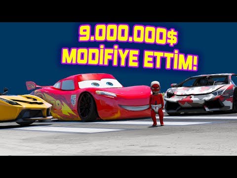 ŞİMŞEK MCQUEEN'İ KAÇIRIP 9.000.000$'A MODİFİYE ETTİM SONRA LAMBORGHİNİ VE FERRARİ İLE KAPIŞTIM