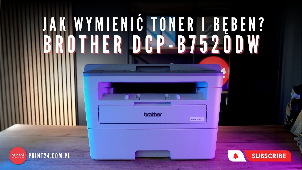 🖨Brother DCP-B7520DW Wymiana tonera TN-B023 i bębna DR-B023 ...