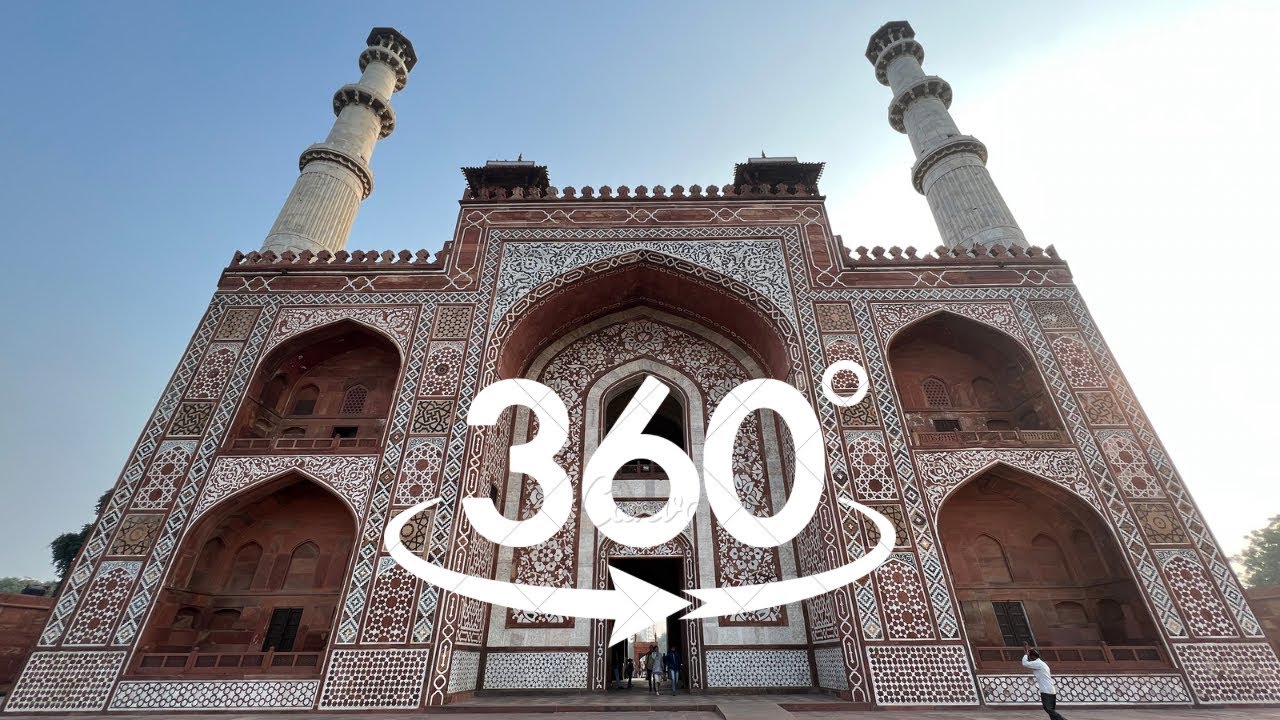 Akbar ka makhbara (tomb), Agra in 360VR - YouTube