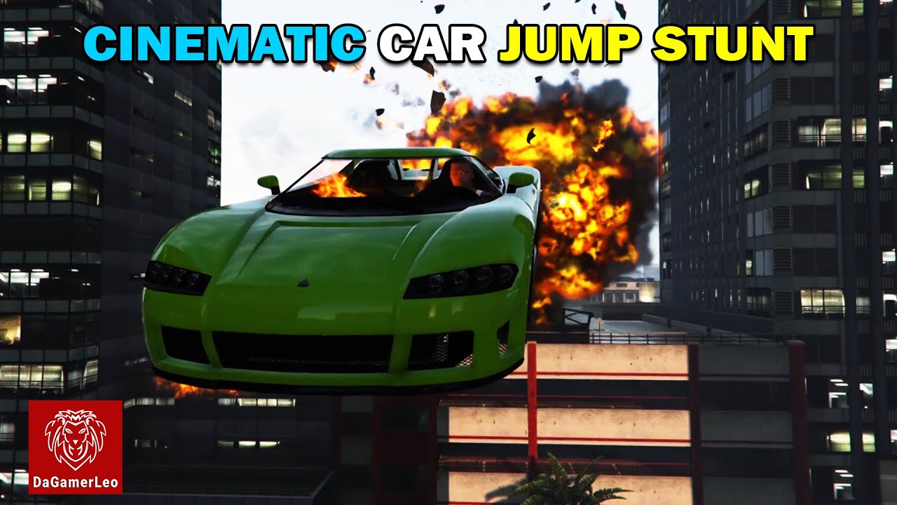 GTA 5 - CINEMATIC CAR JUMP STUNT FROM BUILDING | CINEMATIC VIDEOS ...