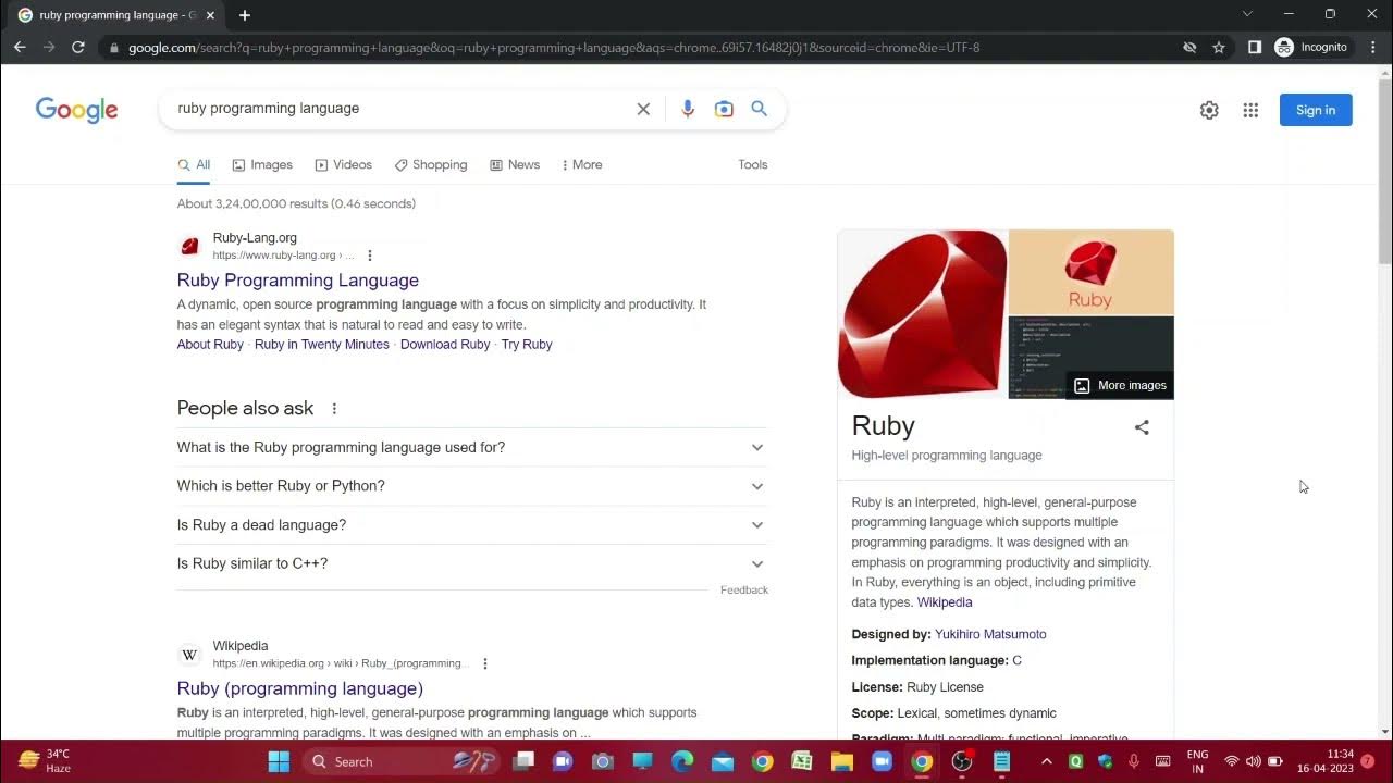 RUBY ON RAILS Beginning - Features, Installation, Hello world - YouTube