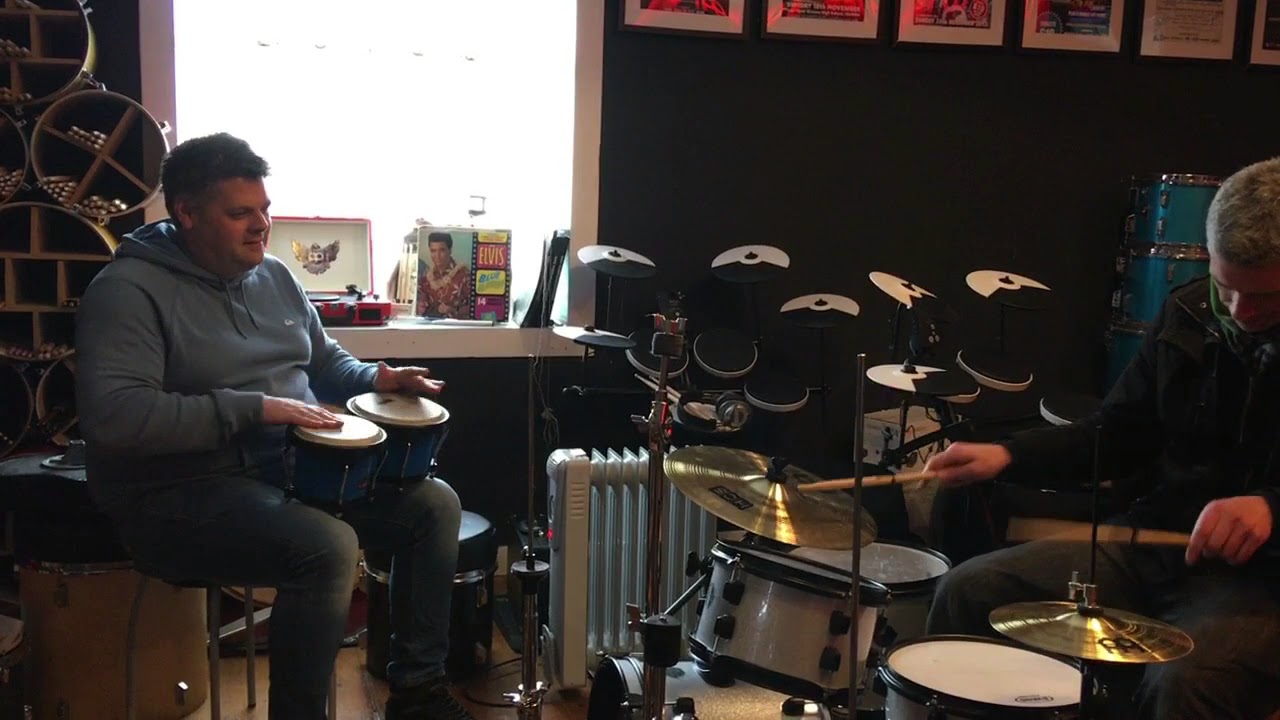 Jamming at dD Drums. - YouTube