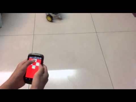 Android 手機遙控車 = Motoduino (Arduino) + Android 手機 + 藍牙模組 - YouTube