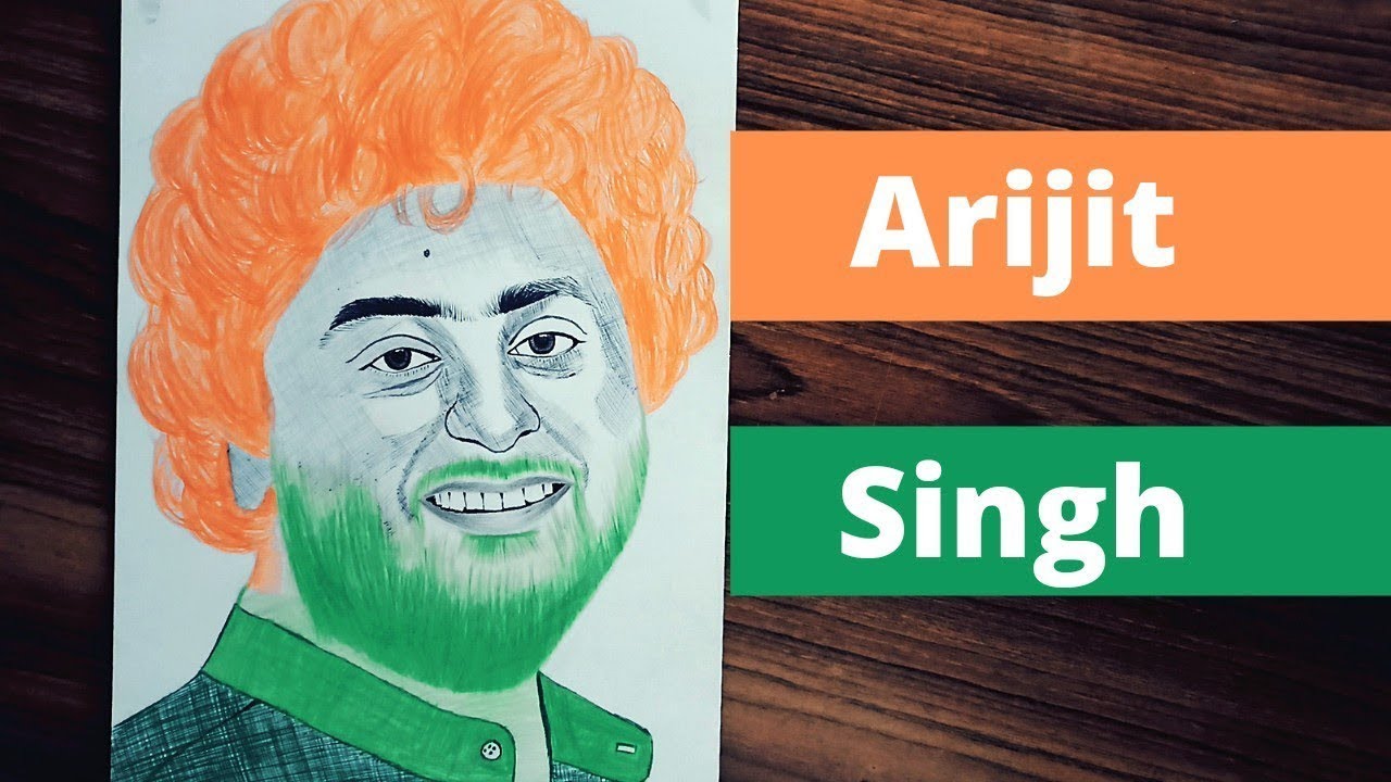 Arijit Singh sketch | How to draw Arijit singh step by step (Tiranga ...