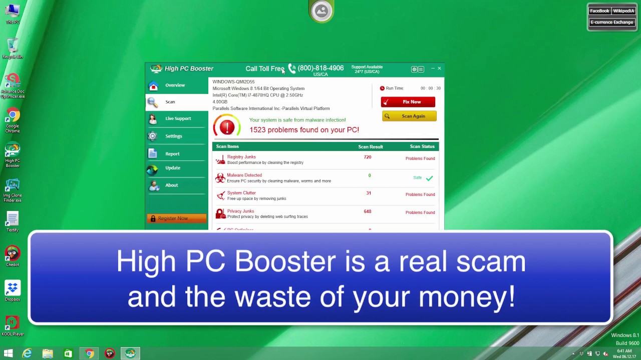 High PC Booster scam (uninstall guide). - YouTube