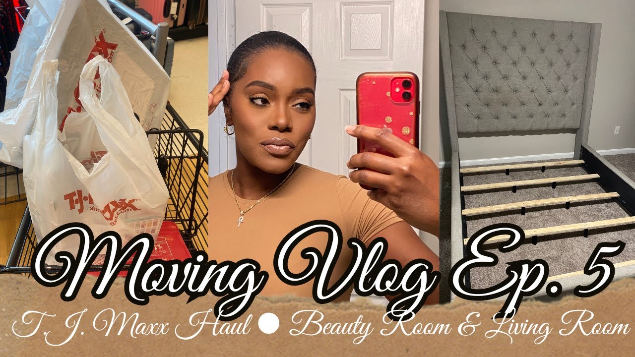 Moving Vlog: Unpacking Beauty Room, Living Room, & Home Decor Shopping ...
