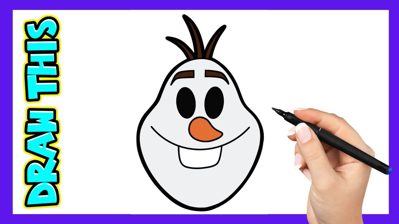 How to draw Olaf from Frozen fantastic picture - YouTube