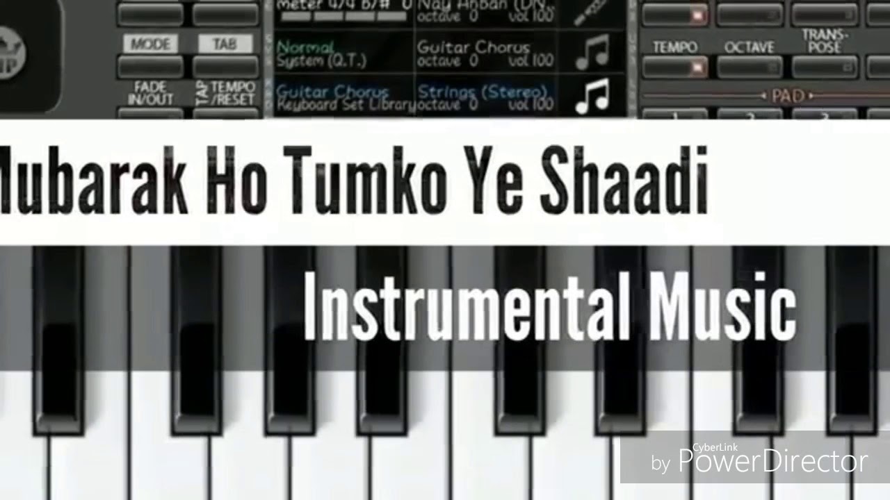 Mubark ho tum Ye shaadi tumhari Song on piano mobile ORG 2019 aap - YouTube